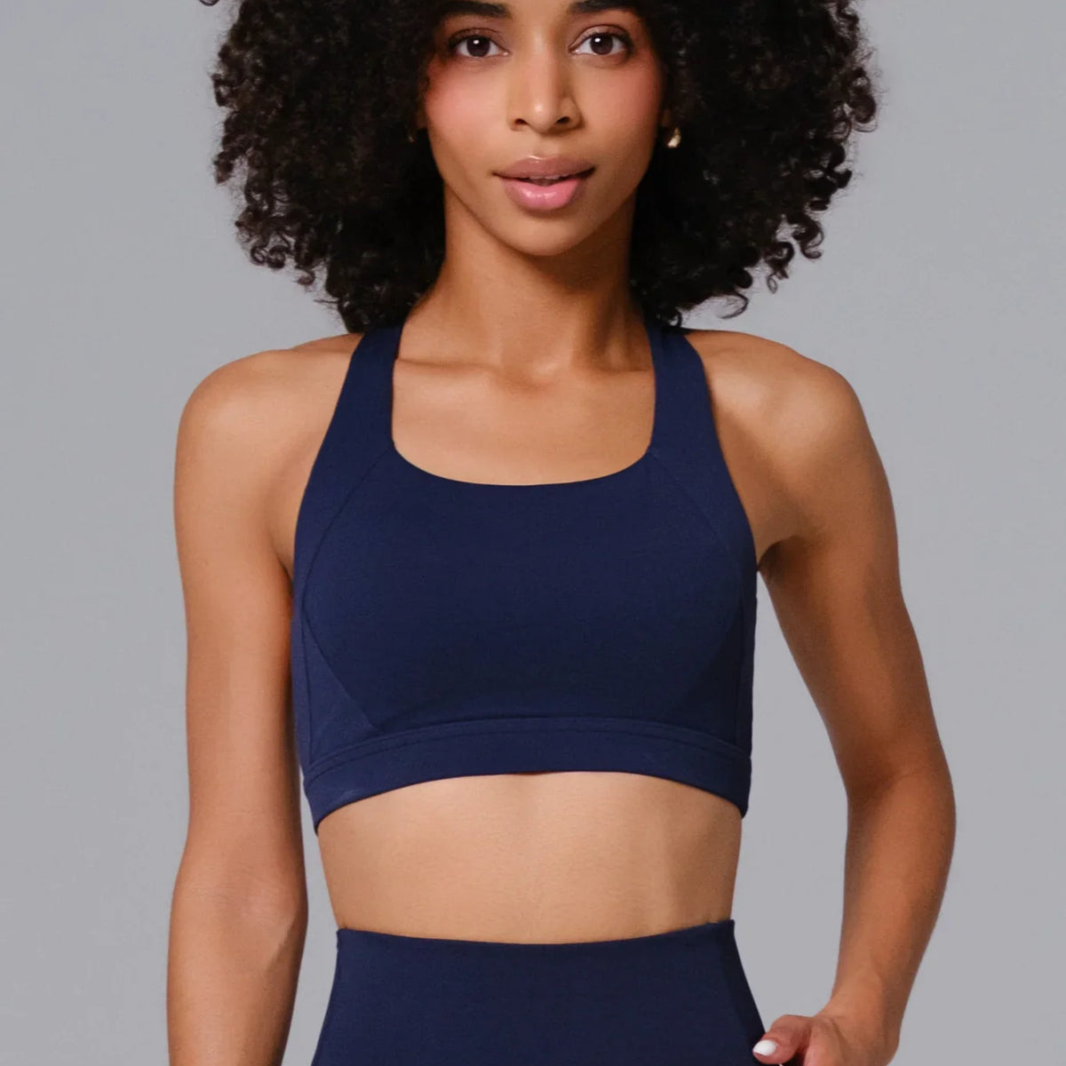 Breathable Navy Sports Bra with Comfortable and Supportive Fit – BOTA ...